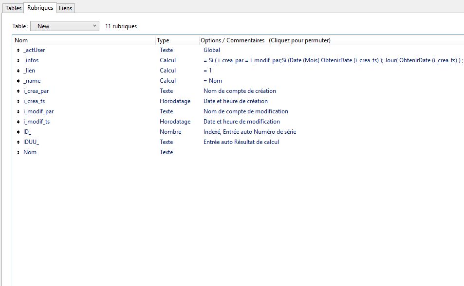 Filemaker 21- Personnaliser les rubriques par défaut lors de la ...